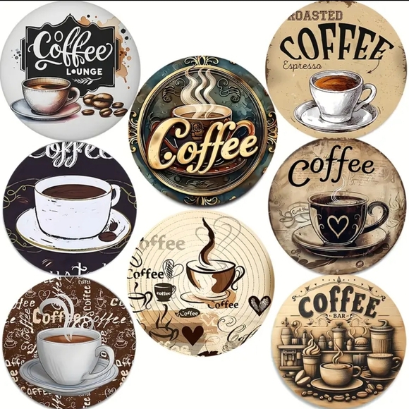 Kitchen | Vintage Coffeethemed Decorative Plates Set | Poshmark